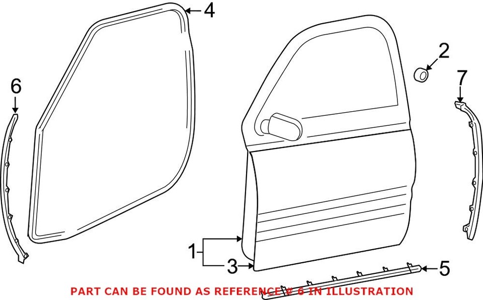 Genuine OEM Mopar Door Seal For Dodge Ram 2500 Ram 1500 Ram 3500 ...