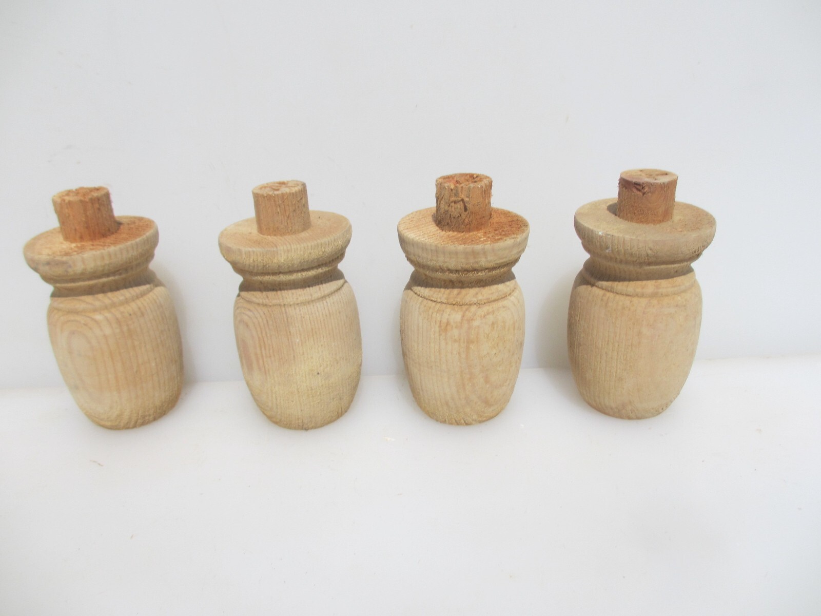 Late Vintage Turned Wood Furniture Feet Sofa Legs Old Chair Wooden x4 ...