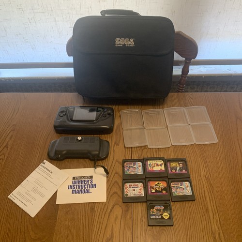 Sega Game Gear Lot 7 Games, Travel Case, Powerback And Console (for ...