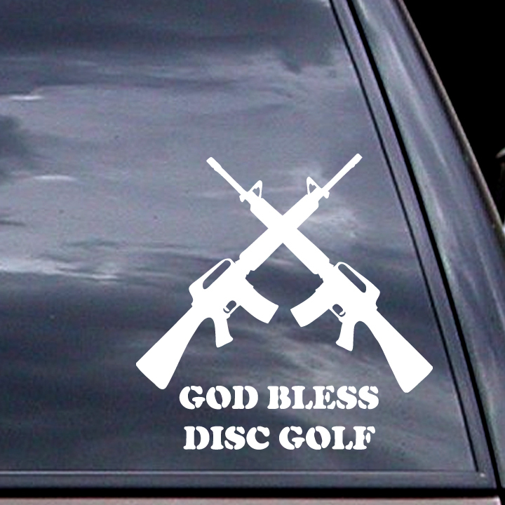 Disc Golf Vinyl Sticker - God Bless Disc Golf - Car Vinyl Sticker | eBay