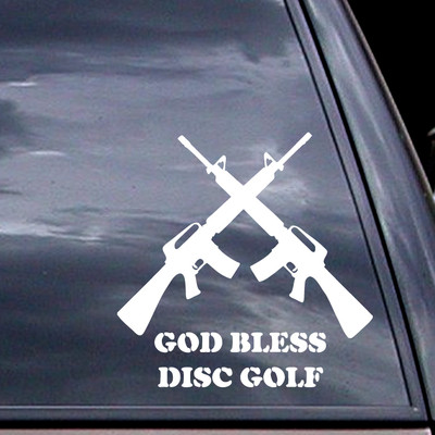 Disc Golf Vinyl Sticker - God Bless Disc Golf - Car Vinyl Sticker | eBay