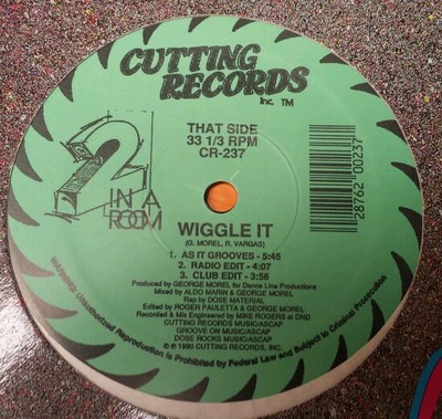 Wiggle It by 2 in a Room 12" Freestyle House Pristine Cutting Records ...