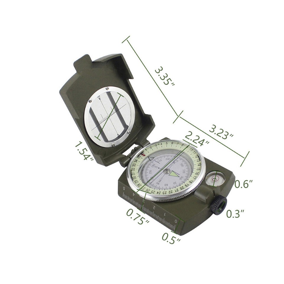 U.S Metal Pocket Army Style Compass Military Camping Hiking Survival ...