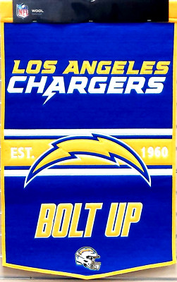 Los Angeles Chargers Embroidered Wool Slogan Banner 24x38 Inch New | eBay