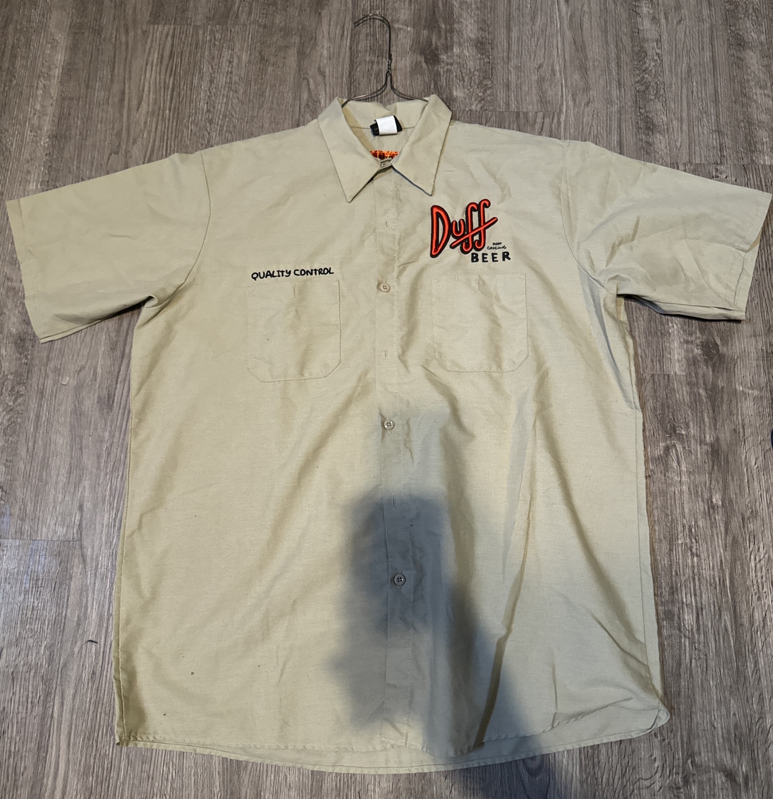 Universal Studios "Duff Beer Quality Control" The Simpsons Men's ...