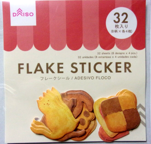 DAISO Cat Cookie Flake Sticker Japan 32 pieces | eBay