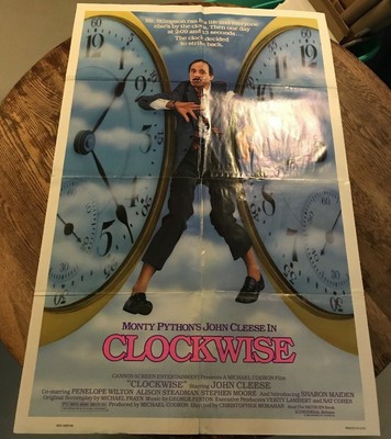 Clockwise 1986 folded one sheet Movie Poster 27x40 John Cleese | eBay