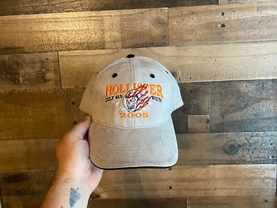 Hollister July 4th Run 205 Hat Adult Mens Motorcycle Bike Dad Cap Suede ...
