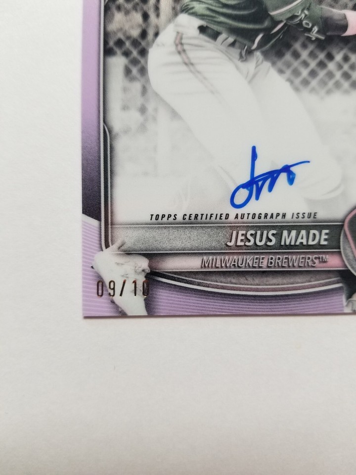 2025 BOWMAN JESUS MADE PEARL REFRACTOR #09/10 1st CHROME On Card ...