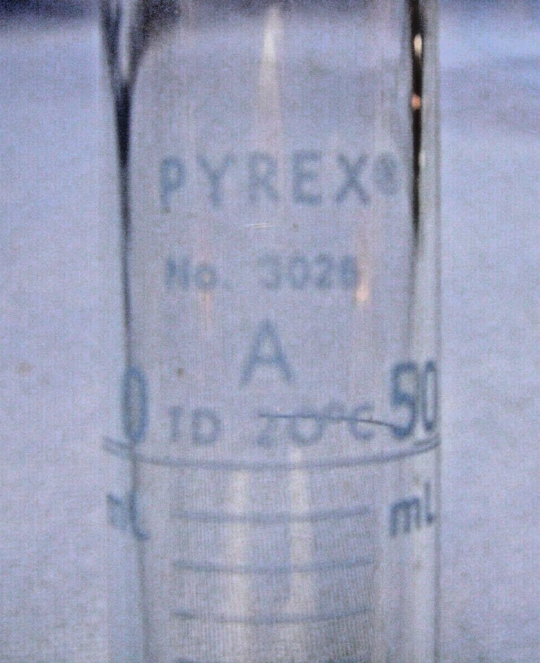 Corning Pyrex 3026-50 Glass 50mL Graduated Cylinder | eBay