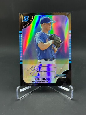 2005 Bowman 1st Year Chrome Baseball Shawn Bowman Refractor Rookie RC ...
