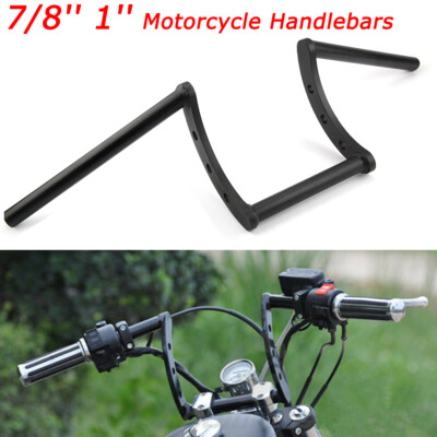 1" Inch Motorcycle Handlebars Motorbike Drag Bars Black for Harley ...