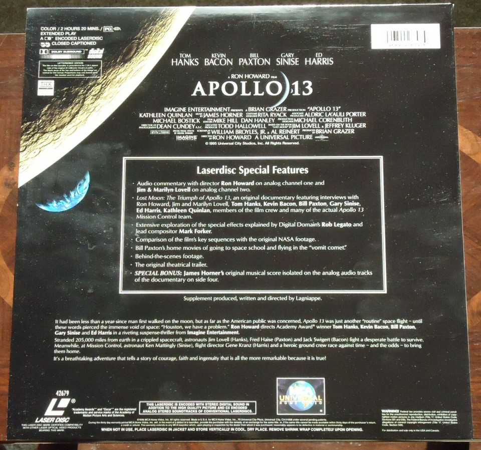 Apollo 13 Laser Disk 1996 2 Disks | eBay