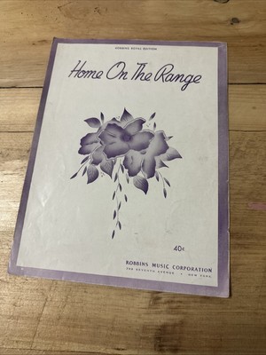 Vintage Sheet Music Home On The Range 1932 Robin’s Music Piano 1U | eBay