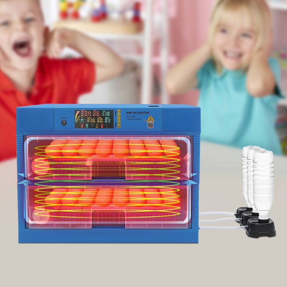 Automatic 128 Eggs Incubator W/ Auto Egg Turner Humidity Control Egg ...