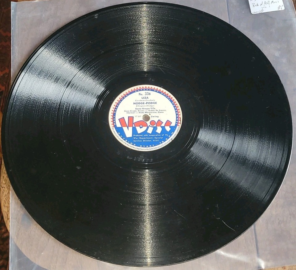 V-DISC 78 Lot: Benny Goodman & Gene Krupa, Gene Autry, Ted Daffan's ...