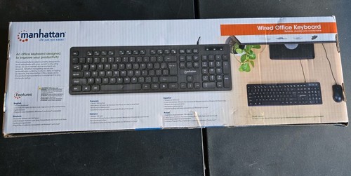 Manhattan Wireless Keyboard WKB-4 Simple Business Office Server Black ...