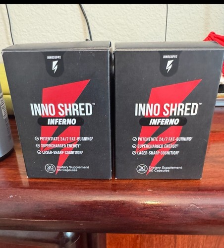 Lot x2 INNO SHRED INFERNO Innosupps Fat Burning Supercharged Energy EXP ...