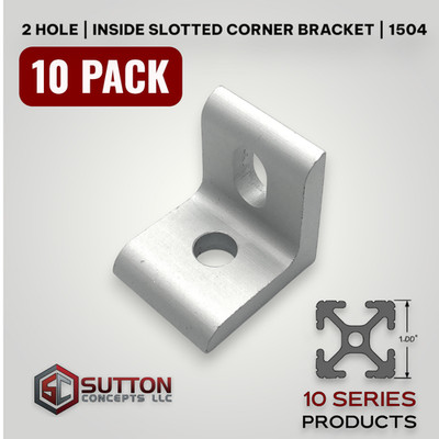 2 Hole Inside Slotted Corner Bracket 10 Series 10 PCS Compatible w/ 80/ ...