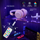 Wall Mounted Shelf Floating Storage Cabinet RGB Light Display Shelves ...