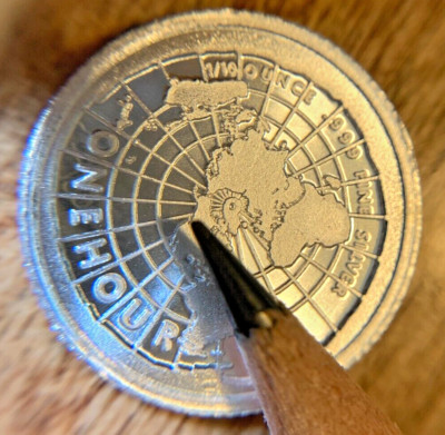 FLAT EARTH COIN rare Gleason map 1/10 ounce oz. .999 silver round ...