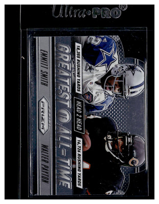 2014 Panini Prizm Head to Head GOAT #GOAT1 Emmitt Smith / Walter Payton ...