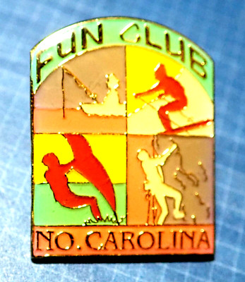 ^VINTAGE BEAUTIFUL NORTH CAROLINA PIN FUN CLUB BADGE | eBay