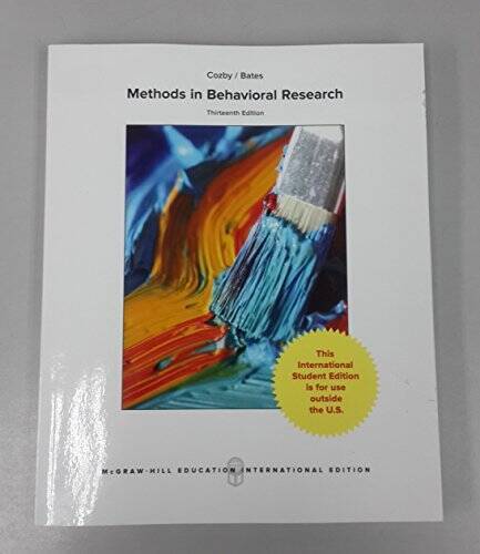 Methods in Behavioral Research - Paperback - VERY GOOD 1260084205| eBay