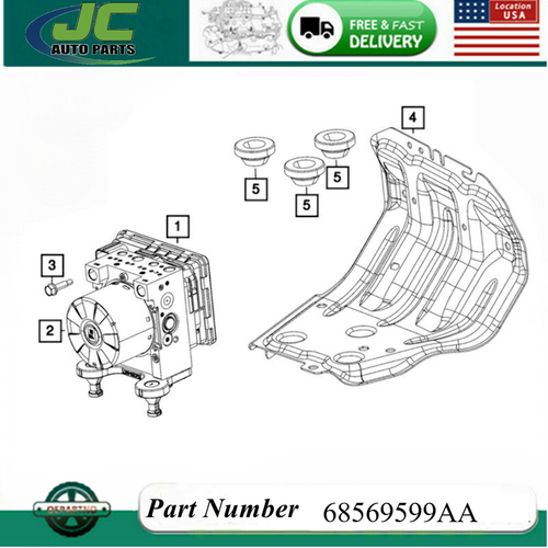 New ABS Brake Module fit for Jeep Gladiator 2022-2023 | OEM 68569599AA ...