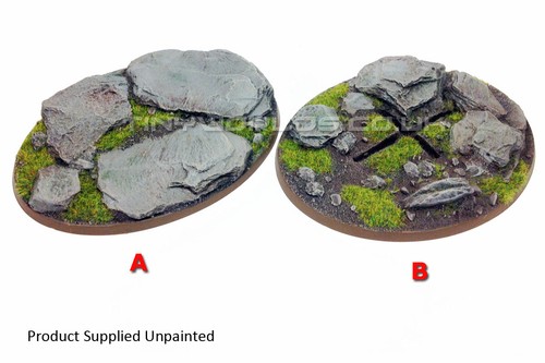 Large 120mm Oval Rock Slate Resin Bases - Warhammer 40K Flyer - Choose ...