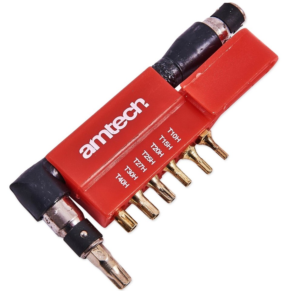 9Pc OFFSET TORX BIT SET Straight 90° Angle Driver Tamper Proof Screw ...