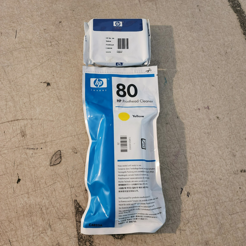 HP C4823A 80 Yellow Print head and Cleaner Genuine New OeM Open Box ...