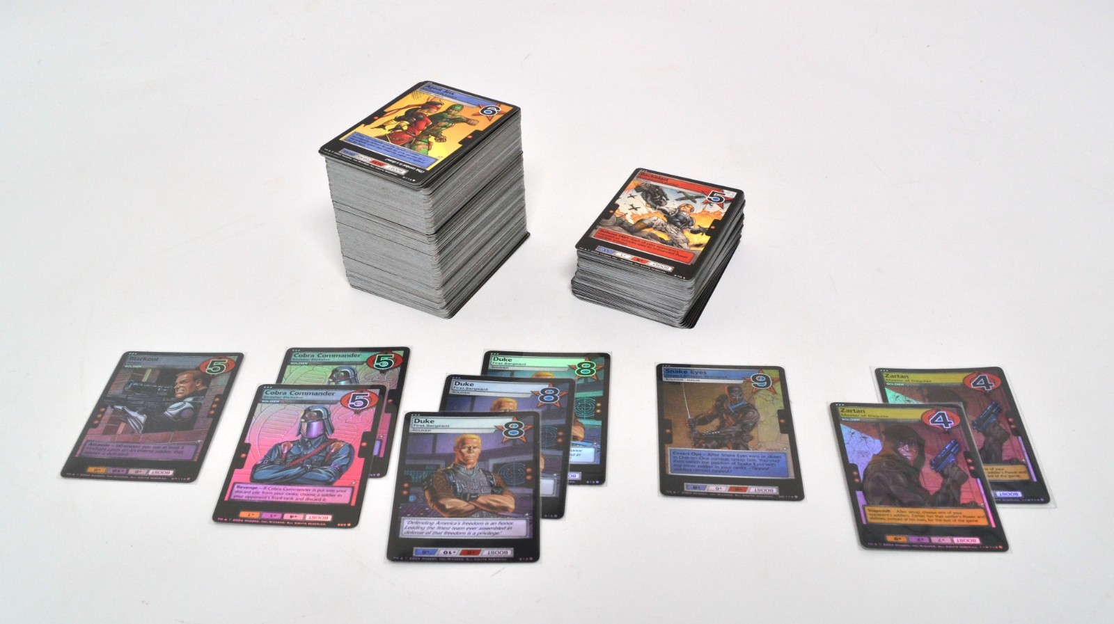 GI Joe TCG CCG Lot with Armored Strike and 9 Holofoils Snake Eyes ...