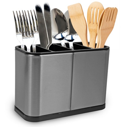 Kitchen Cutlery Holder Spoon Fork Storage Rack Organizer Utensils ...