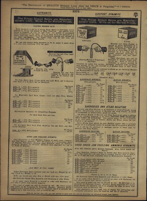 1913 PAPER AD Dupont Dynamite Red Cross Laflin Rand Smokeless Powder ...