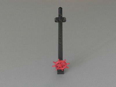 Lego - Black Boat Mast With Red Wheel 2 x 2 x 20 Studs (48002, 4790 ...