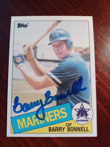 BARRY BONNELL 1985 Topps # 423 autographed signed baseball card MARINERS 85 AUTO | eBay