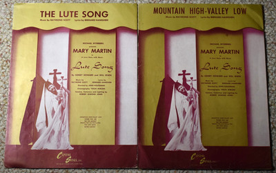 LUTE SONG Broadway Show FLOP Sheet Music Lot (2) Mary Martin 1946 | eBay