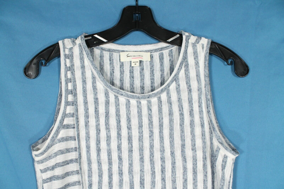 TURO VINCE CAMUTO Thin LINEN BLEND Sleeveless CROSS-OVER FRONT Blouse ...