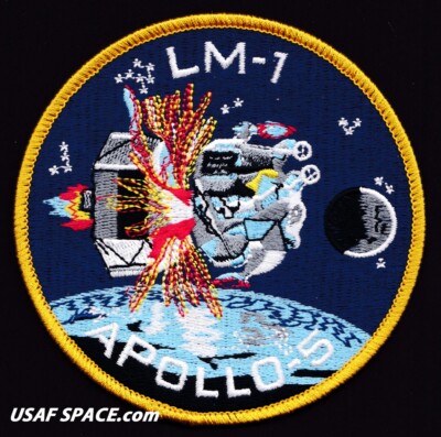 LM-1 - APOLLO 5 - NASA UNMANNED LUNAR MISSION - ORIGINAL AB Emblem 4" PATCH | eBay