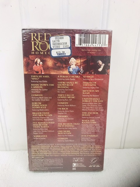Gaither Gospel Series - Red Rocks Homecoming 2003 VHS Jake Hess Terry ...
