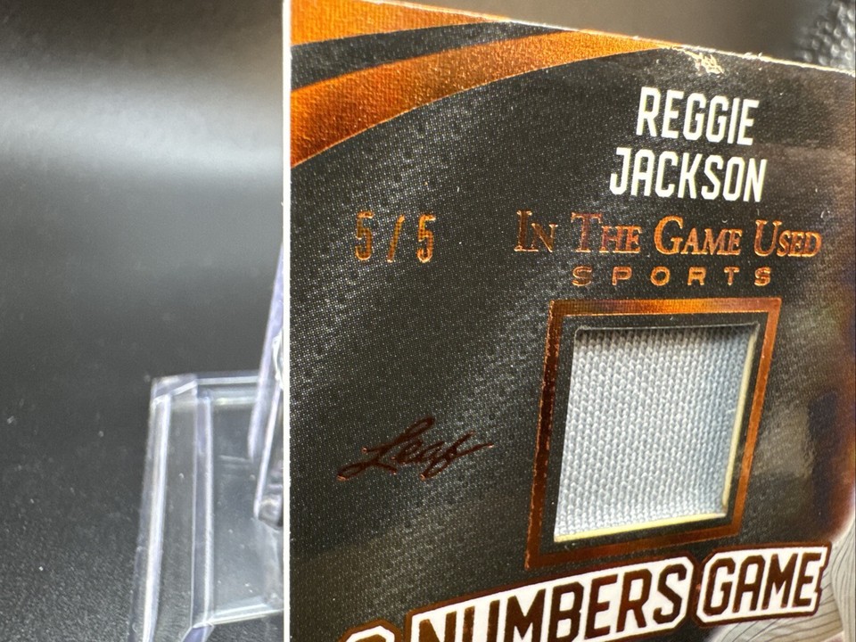 2024 Leaf In The Game Used A Numbers Game Bronze Foil Reggie Jackson 5/ ...