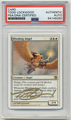 Graded Gold Signed Blinding Angel Proof PSA Artist Todd Lockwood MTG ...