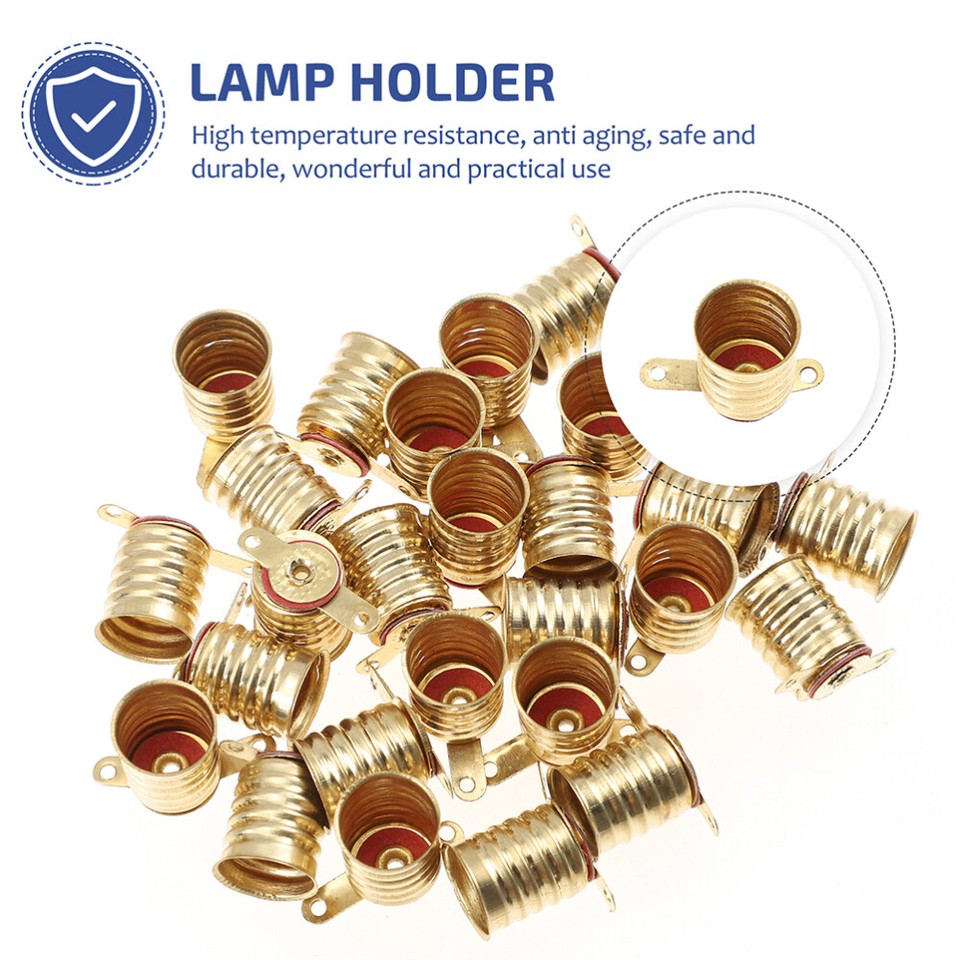 20 Pcs Bulb Holder for Light Sources Lamp Socket Replacement E10 Screw ...