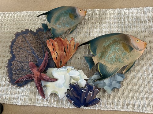 Bovano Of Cheshire Copper Enamel Tropical Fish Coral Reef Wall Art 15 ...