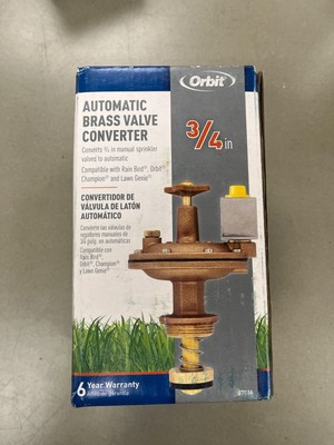 Orbit 3/4 inch Automatic Brass Valve Converter Model 57034 | eBay