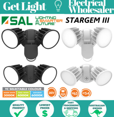 SAL STARGEM LED Twin Security Garage Spot Flood Light Outdoor Sensor ...