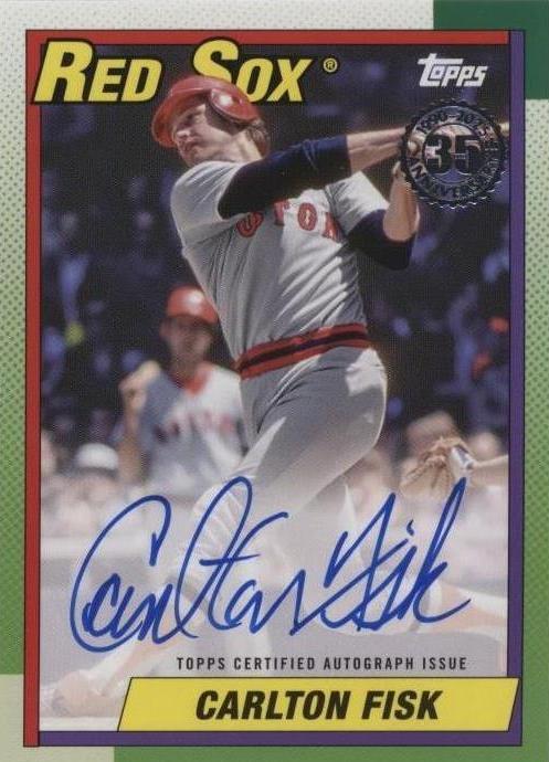 2025 Topps Series 1 - 1990 Topps Baseball Autographs Carlton Fisk #90AU ...