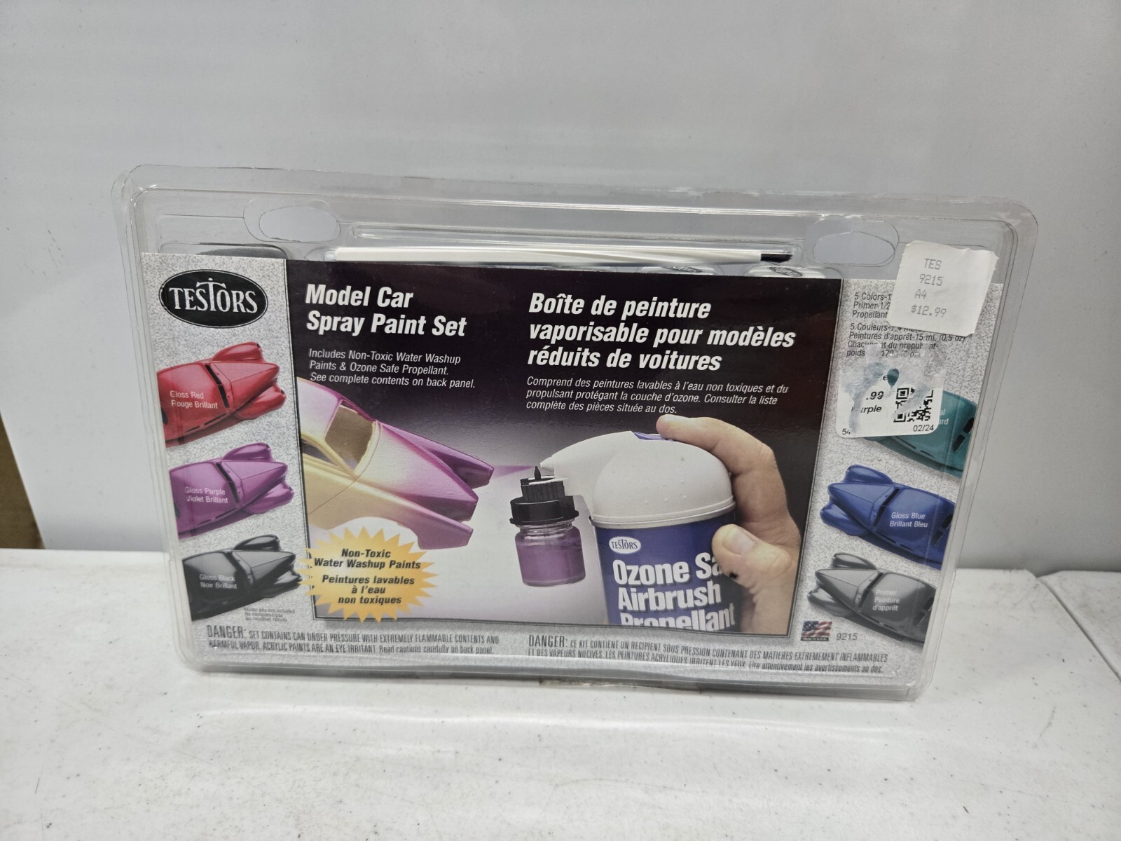 Testors Model Car Spray Paint Set w/ Primer & 5 Colors No. 9215 Non ...