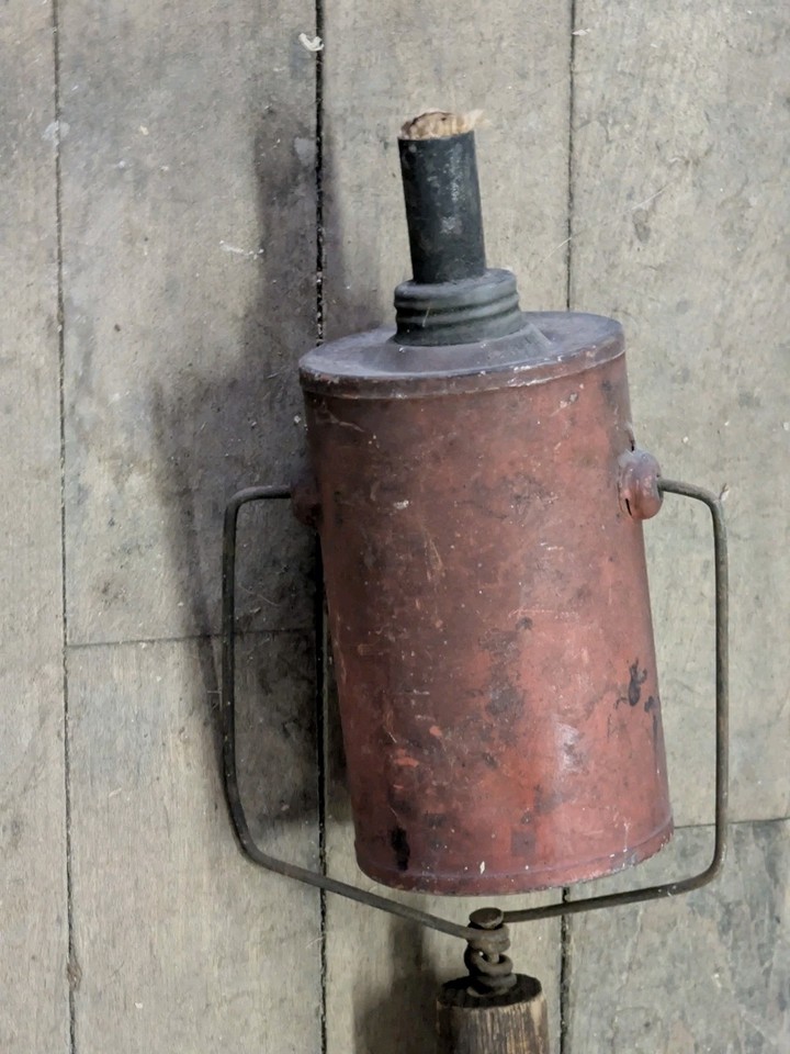 antique parade torch tin whale oil lamp lantern Civil War Era original ...